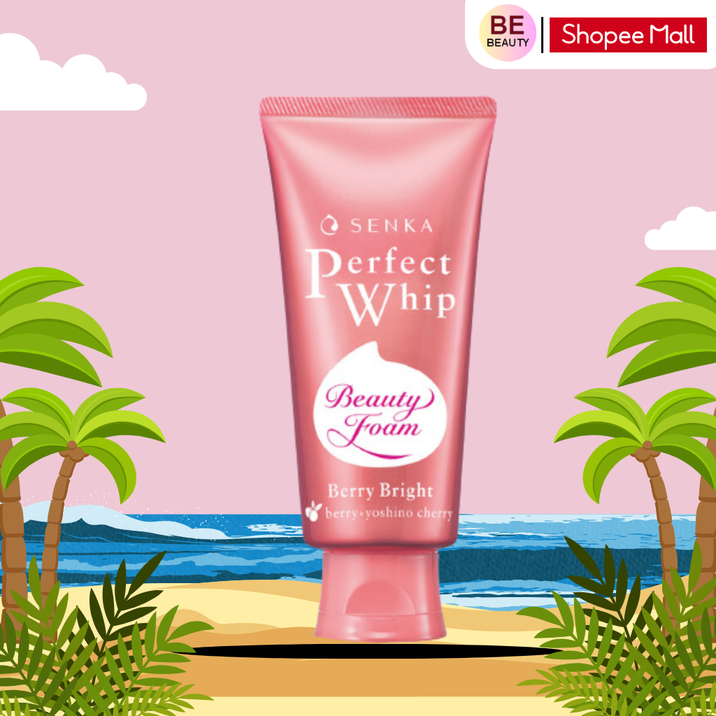 Sữa Rửa Mặt Senka Làm Sạch Sâu & Dưỡng Sáng Hồng 100g Perfect Whip Berry Bright | Shopee Việt Nam