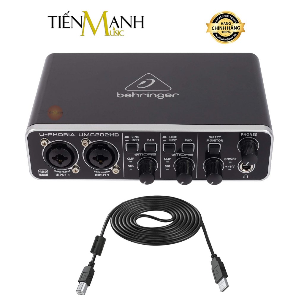 [Chính Hãng] Soundcard Behringer U-Phoria UMC202HD Bộ Thu Âm Livestream ...