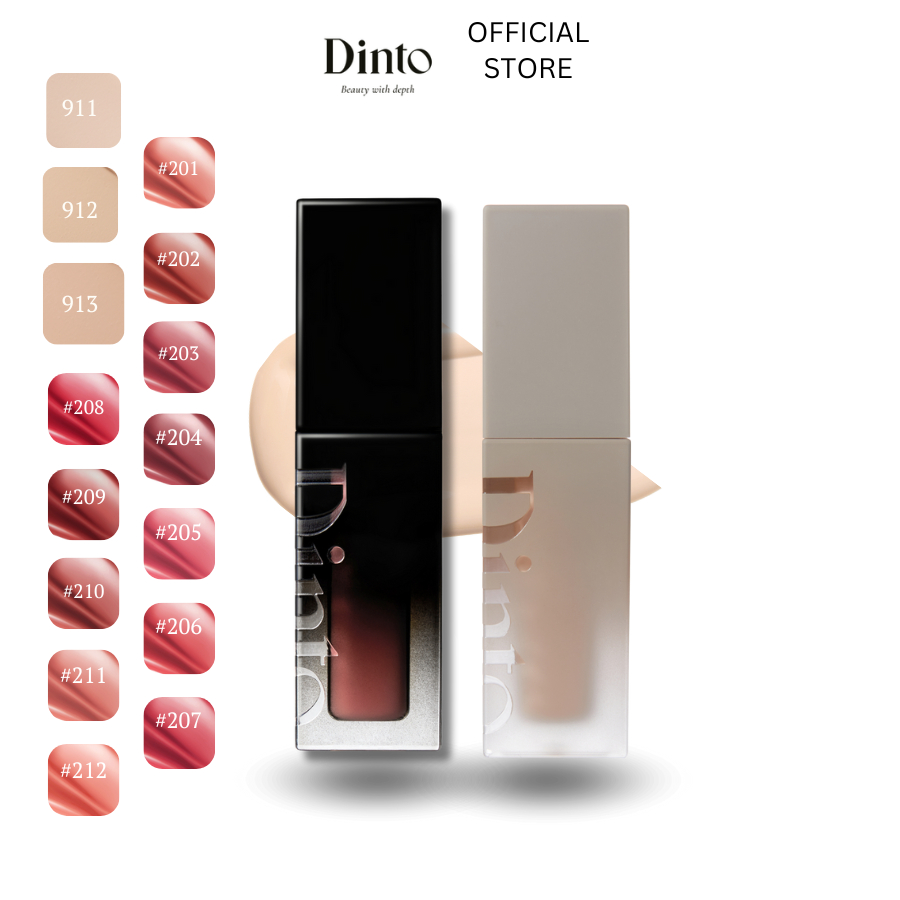 Combo Son Tint Bóng DINTO Blur-Glowy và Kem Che Khuyết Điểm DINTO Wooncho Light-Veil Concealer ...