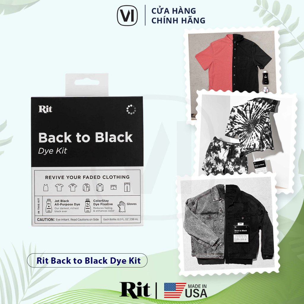 Bộ thuốc nhuộm đen quần áo Rit Back to Black Dye Kit - (Chính hãng ...