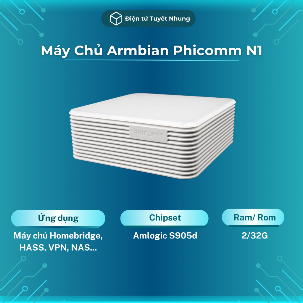 Máy Chủ Armbian Phicomm N1, Ram 2G, Lan 1G, Chip Amlogic S905d Mạnh Mẽ ...