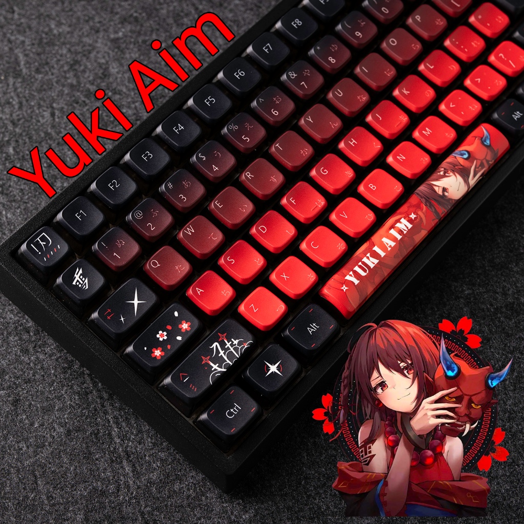 Keycap Yuki Aim | PBT dyesub | MDA profile | Nút bàn phím cơ rẻ đẹp | Shopee Việt Nam