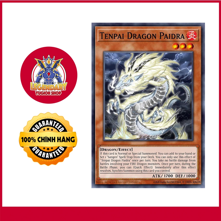[Thẻ Bài Yugioh Chính Hãng] Tenpai Dragon Paidra | Shopee Việt Nam