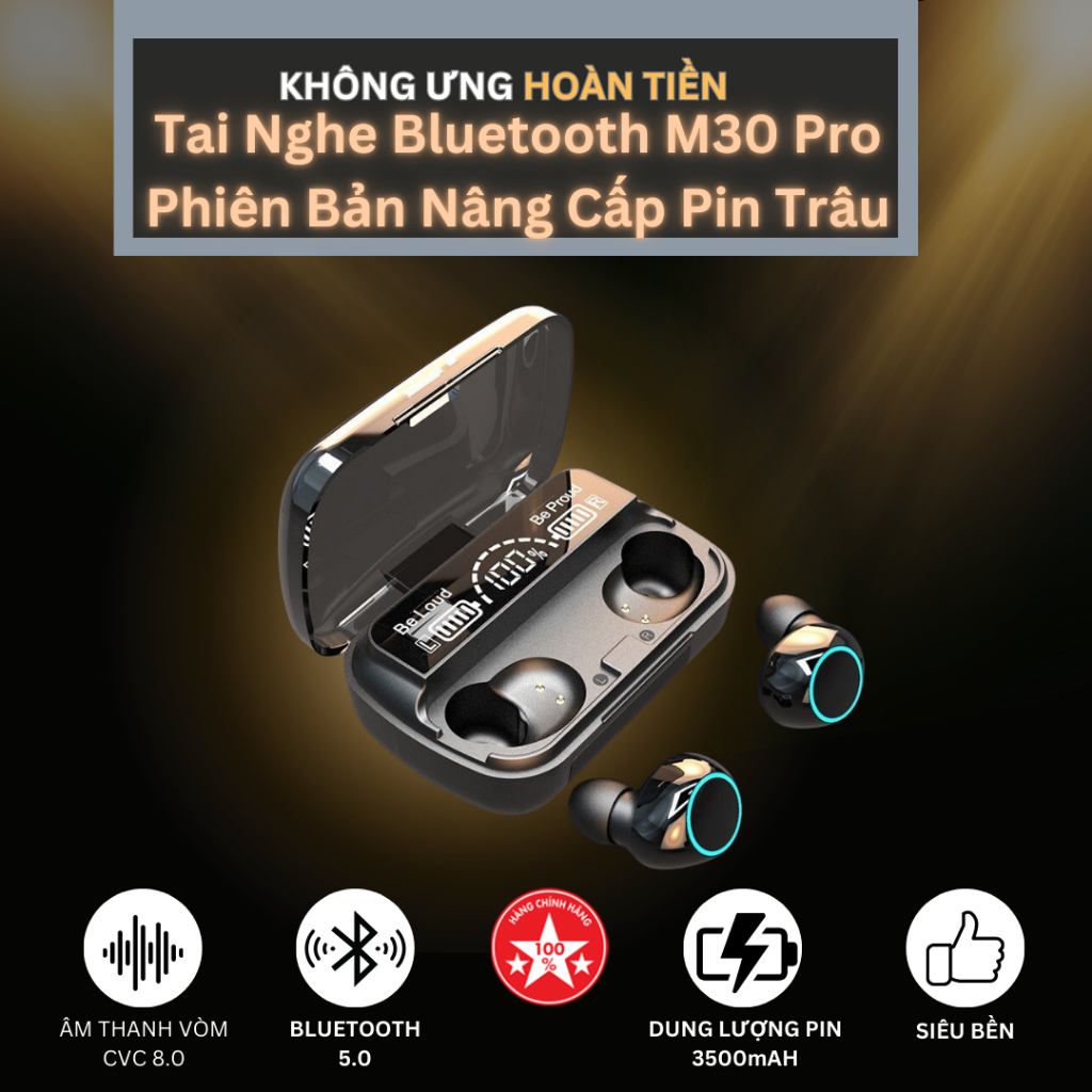 Tai Nghe Bluetooth M30 Pro Phiên Bản Nâng Cấp Mới - Giảm Tiếng Ồn ...