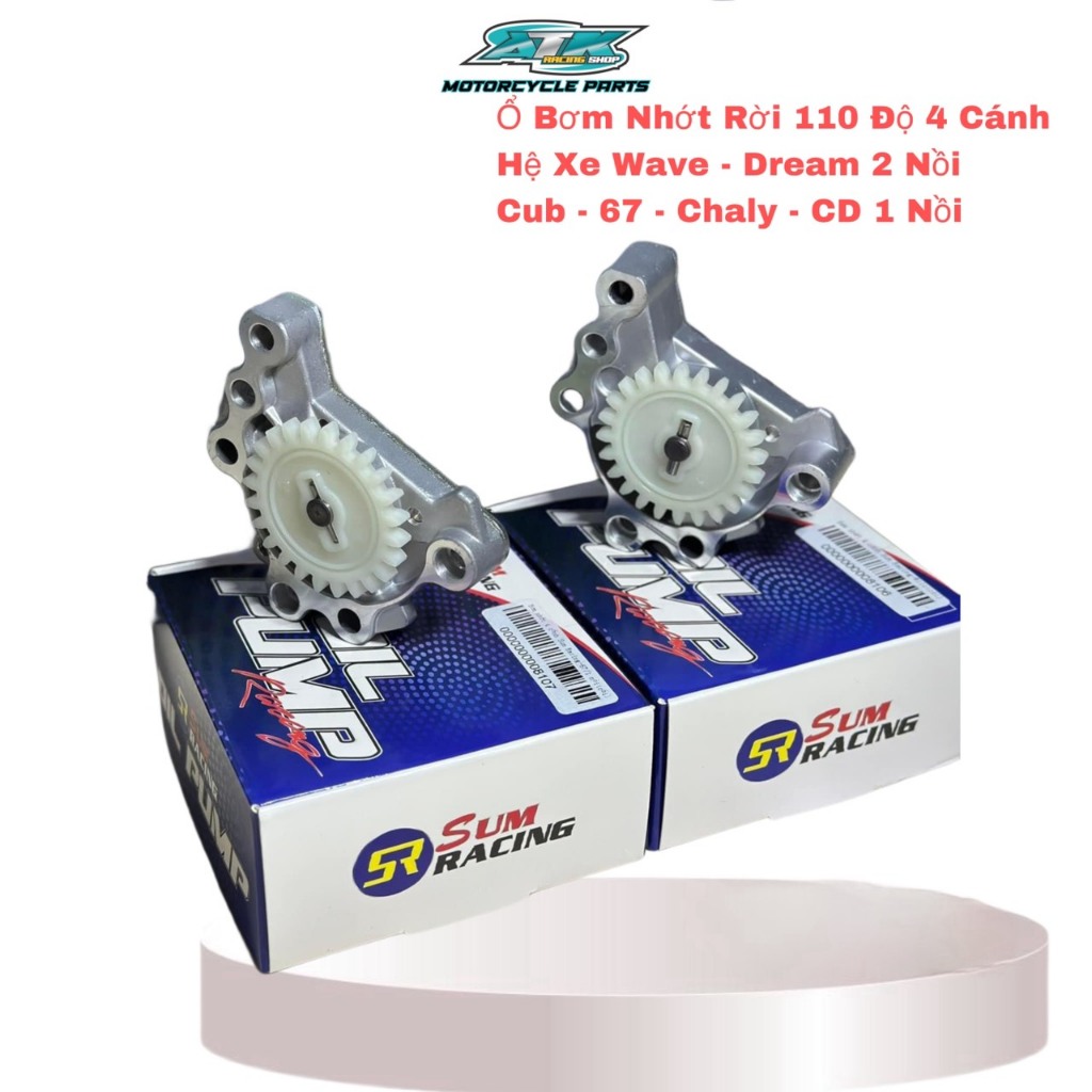Bơm Nhớt Rời 110 Độ 4 Cánh Sum Racing Hệ Xe Wave - Dream 2 Nồi. Cub ...
