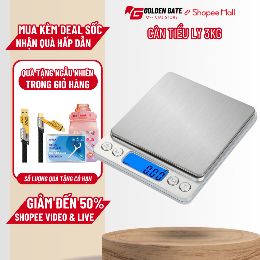 Cân Tiểu Ly Điện Tử Nhà Bếp Mini INNIC I2000 Có 2 Khay Nhựa, Độ Chính ...