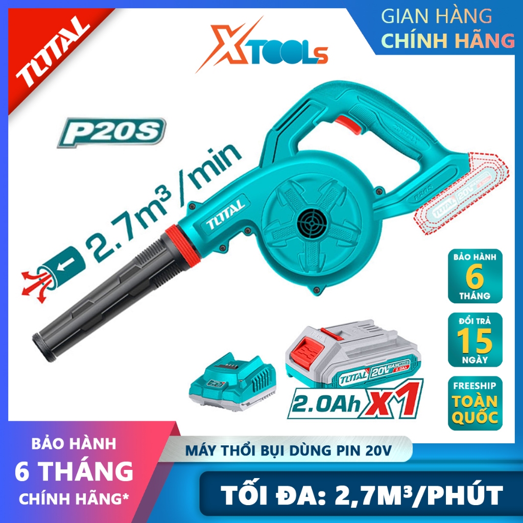 TOTAL Máy thổi bụi dùng pin 20V TABLI20028 , TABLI200281 | Shopee Việt Nam