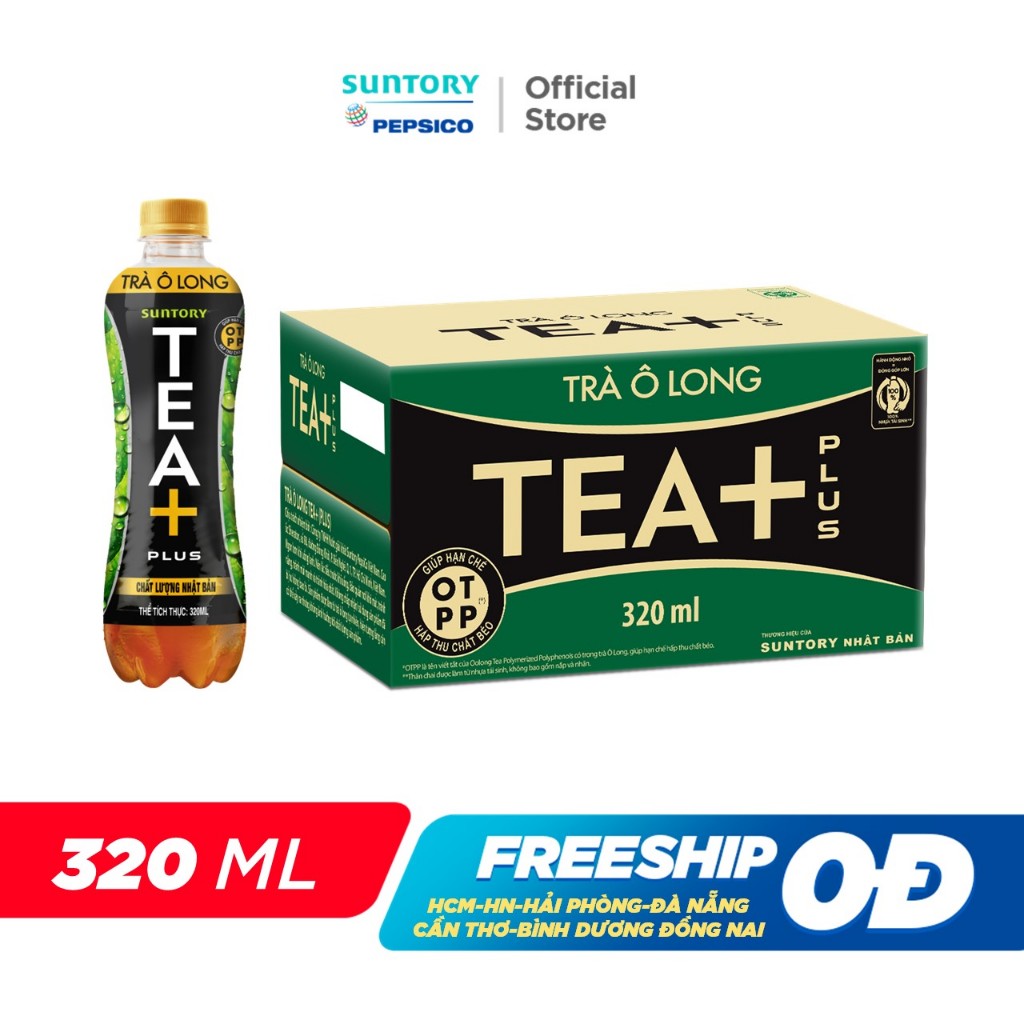 Thùng 24 Chai Trà Ô long Tea+ (320 ml/chai) | Shopee Việt Nam