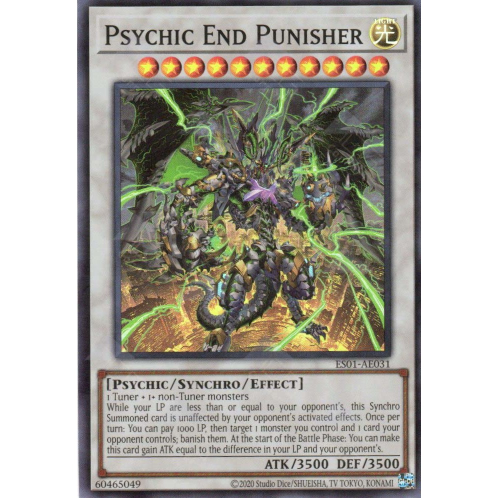 [ AE ] [ OCG Yugioh ] Super Rare Lá thẻ bài ES01-AE031 - Psychic End Punisher | Shopee Việt Nam