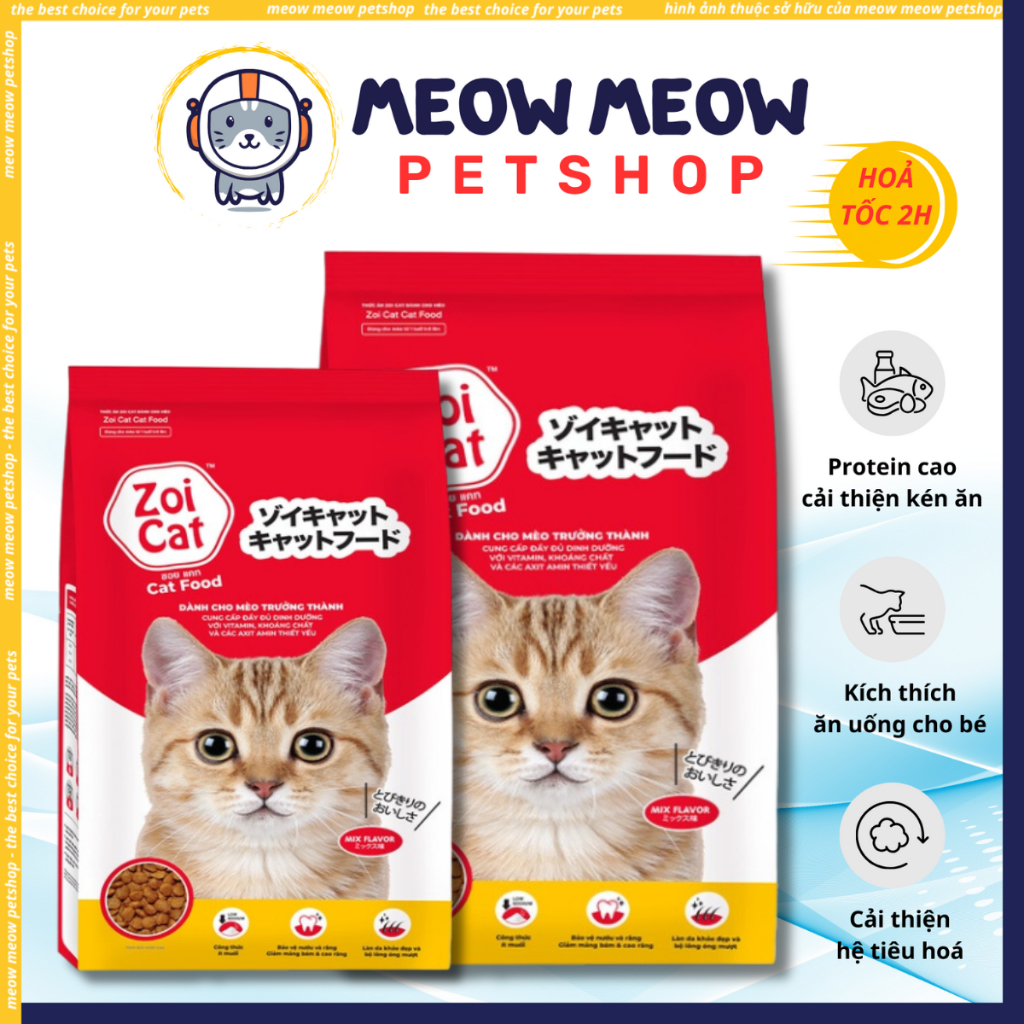 Hạt cho mèo ZOI CAT TÚI 1KG. Thức ăn hạt cho mèo Zoi Cat 1KG. | Shopee ...