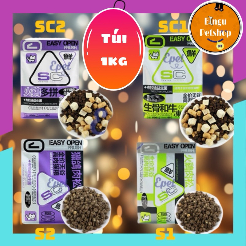 Hạt cao cấp cho mèo SC Túi Hãng 1kg Nhập Khẩu | Shopee Việt Nam