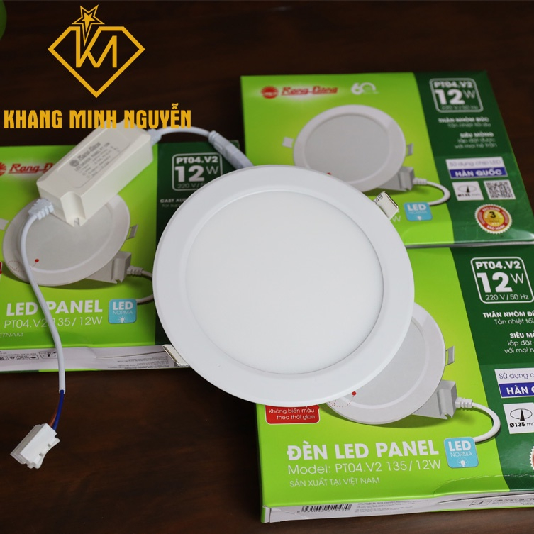 Đèn LED Panel âm trần (Downlight) RẠNG ĐÔNG PT04 V2 135/12W có 2 màu trắng 6500K và vàng 3000K ...