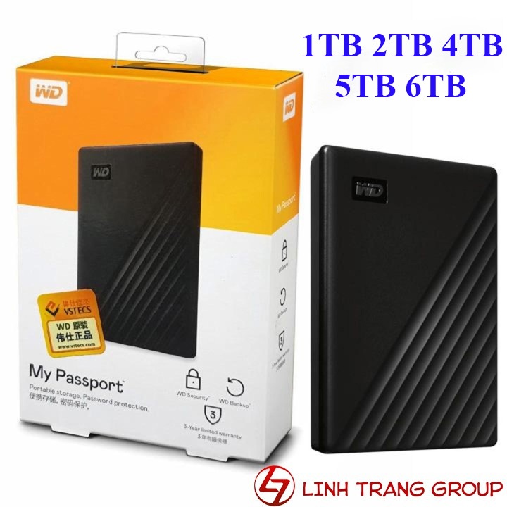 Ổ cứng di động USB3.0 My Passport 6TB 5TB 4TB 2TB 1TB - hàng nhập khẩu, bảo hành 3 năm - SD36 ...