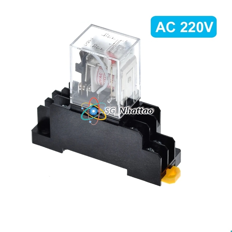 Relay trung gian 220V 10A 8 chân Rơ le trung gian | Shopee Việt Nam
