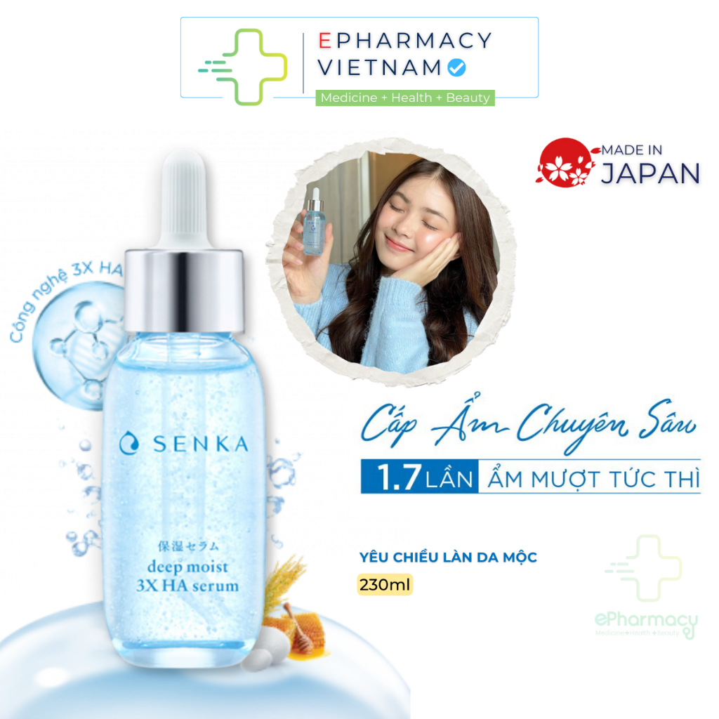 Serum SENKA Deep Moist 3X HA Dưỡng Ẩm & Hạn Chế Lão Hoá 30ml | Shopee ...