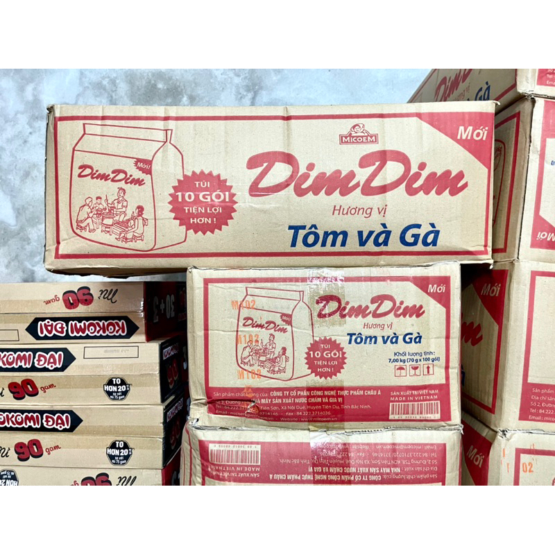 Thùng 100 Gói Mì Dim Dim Micoem Hương Tôm Và Gà | Shopee Việt Nam