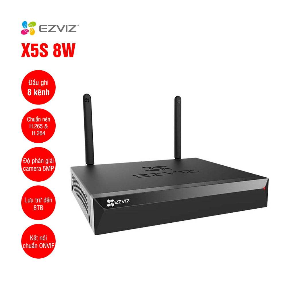 Đầu ghi hình wifi 8 kênh Ezviz CS-X5S-R100-8W (chính hãng) | Shopee Việt Nam