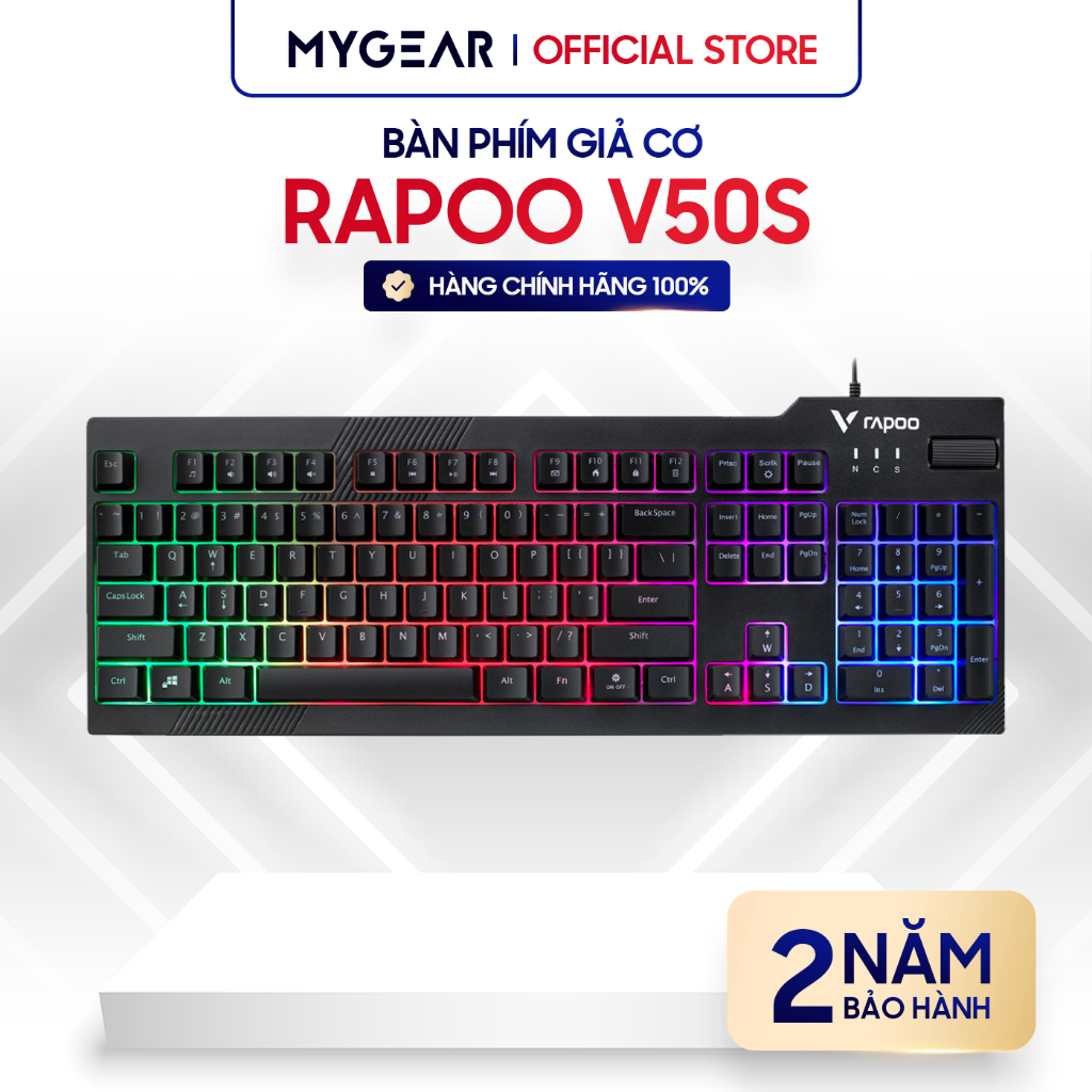 Bàn Phím Giả Cơ Gaming - Rapoo V50S LED - Chính hãng bảo hành đổi mới 2 năm | Shopee Việt Nam
