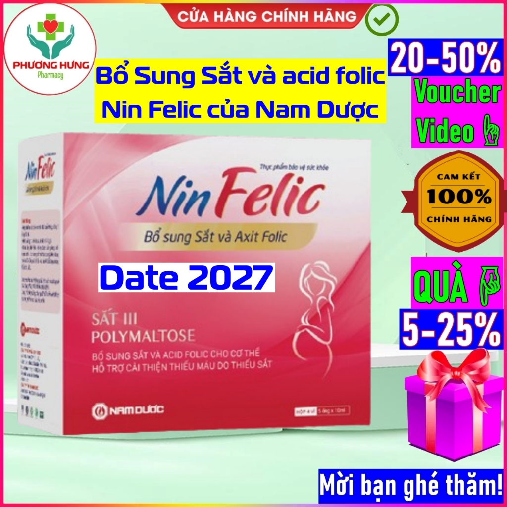 Nin Felic của Nam Dược Giúp Bổ Sung Sắt và Acid Folic cho người lớn ...