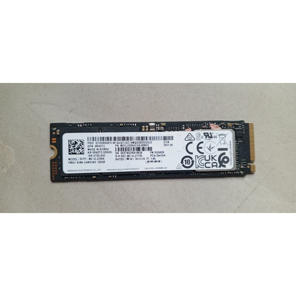 SSD Samsung NVMe PM9A1 256GB M.2 PCIe Gen4 x4 MZ-VL22560 | Shopee Việt Nam