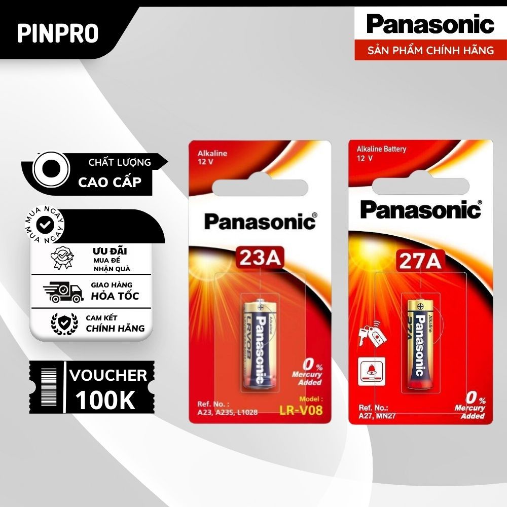 Pin A23 / Pin A27 12V Panasonic dùng cho remote cửa cuốn - Hàng Chính Hãng | Shopee Việt Nam