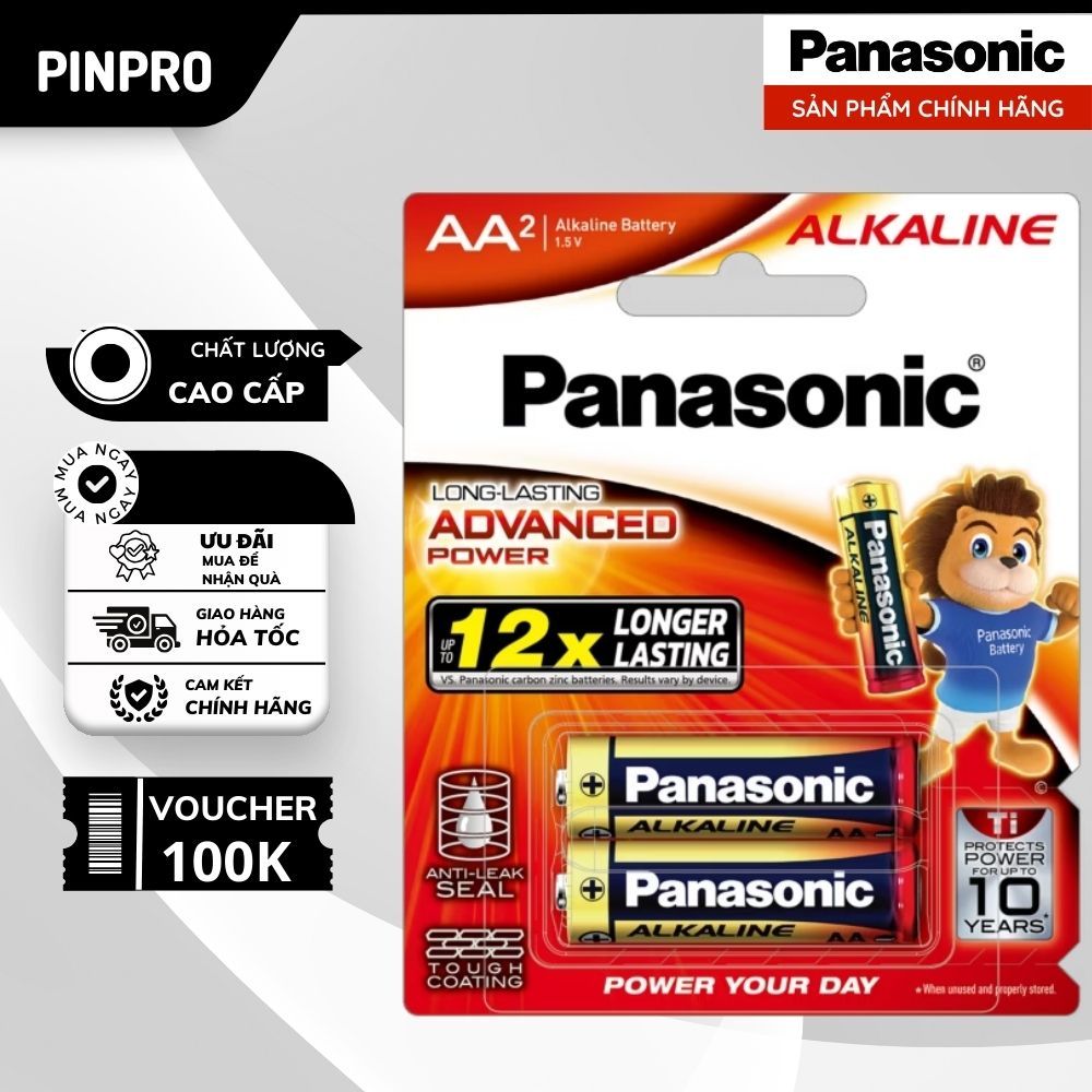 Pin AA Pin AAA 1,5V Panasonic Alkaline LR6T LR03T Vỉ 2 Viên - Hàng Chính Hãng | Shopee Việt Nam
