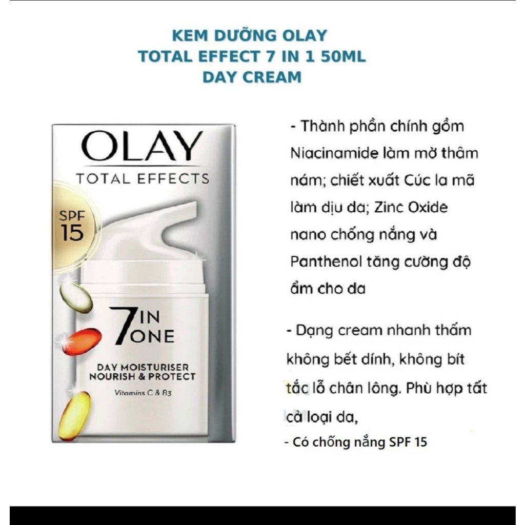 Kem Dưỡng Olay Total Effects 7 In 1 Đêm 50ml chống lão hóa, giúp trẻ ...