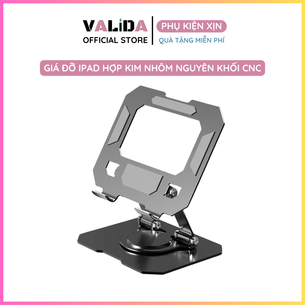 Giá đỡ Ipad xoay 360 độ gấp gọn, giá đỡ máy tính bảng, tablet hợp kim nhôm CNC | Shopee Việt Nam