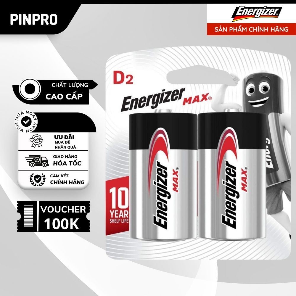 Pin Đại D ( LR20 , R20 ) Energizer E95 BP2 1,5V Vỉ 2 Viên - Hàng chính ...