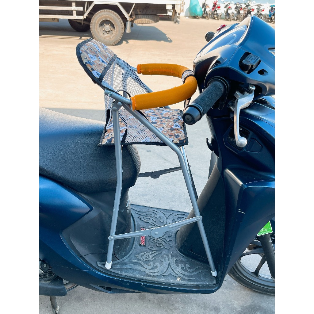 Ghế ngồi xe máy tay ga VISION cho bé ,ghế ga xếp sắt sơn tĩnh điện gấp ...