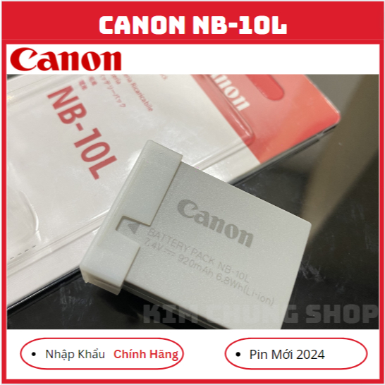 Pin Lithium Canon NB-10L Cho Canon PowerShot G1 X, G3 X, G15, G16 ...