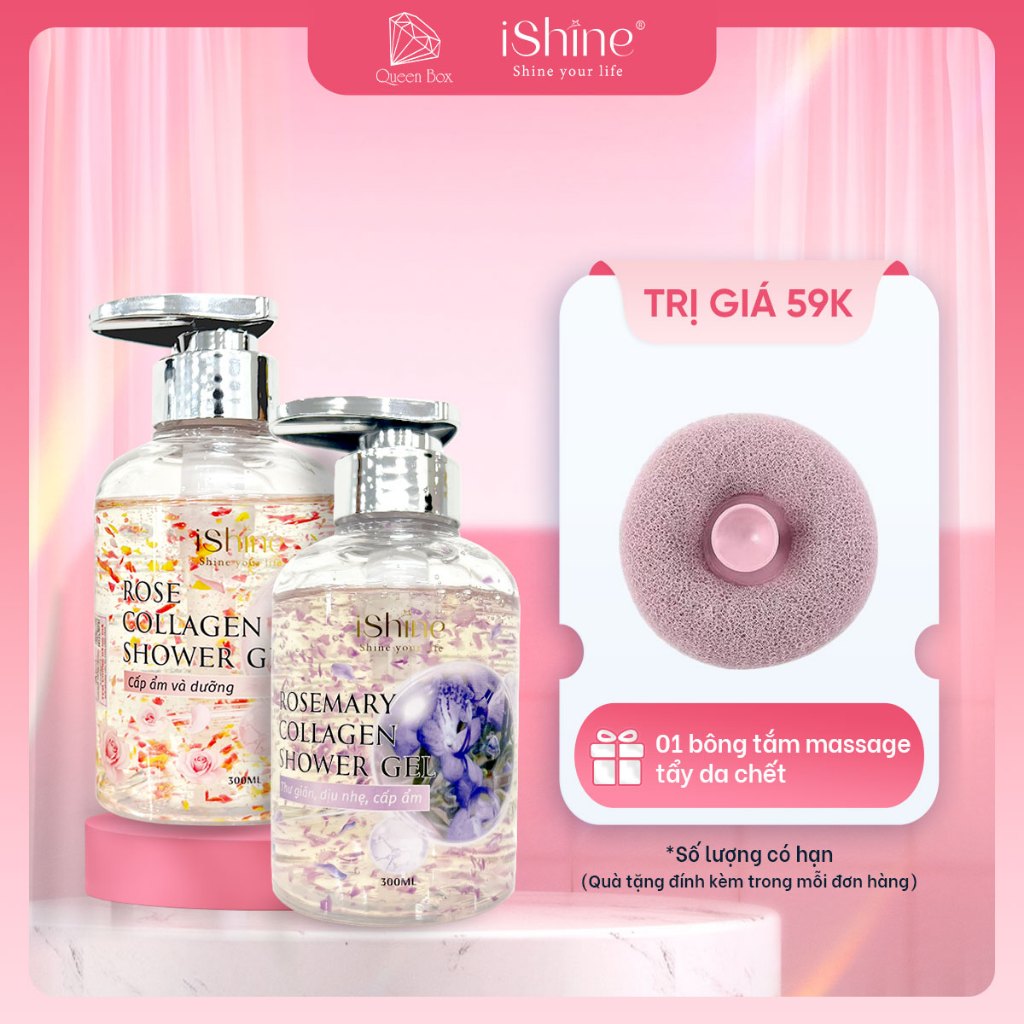[Sữa tắm ISHINE] Sữa Tắm Cánh Hoa Tinh Dầu Cao Cấp IShine 300ML Bọt Mịn ...