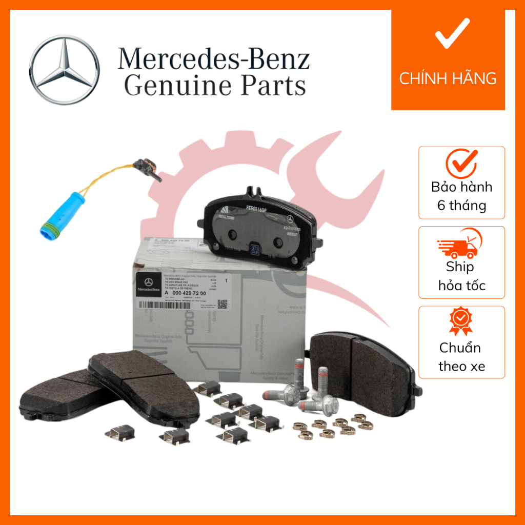 [CHÍNH HÃNG] Má phanh ( bố thắng ) Mercedes Benz C E S GLC GLE GLS GLK ...