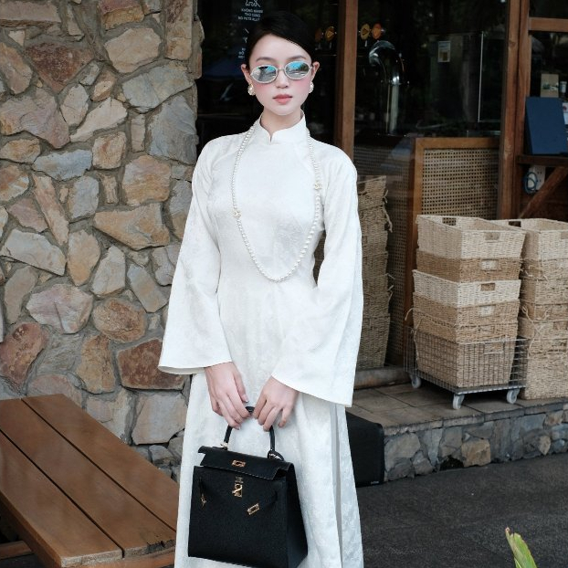 Áo Dài Vân Đài - EDINI - A1670 | Shopee Việt Nam