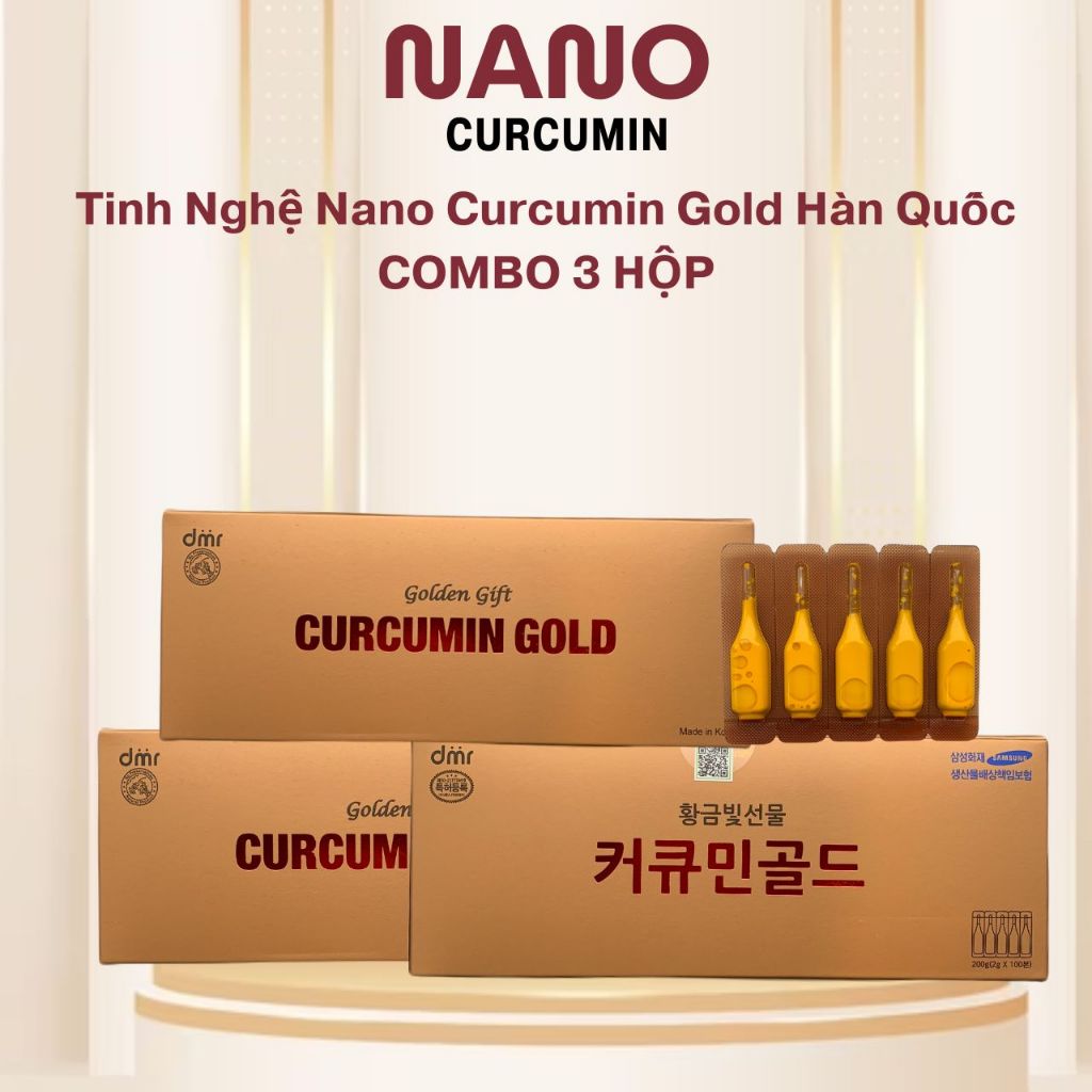 [COMBO Chính Hãng] Tinh chất Nghệ Nano Curcumin Gold Golden Gift Hàn Quốc hàm lượng 80mg/ 1ống ...