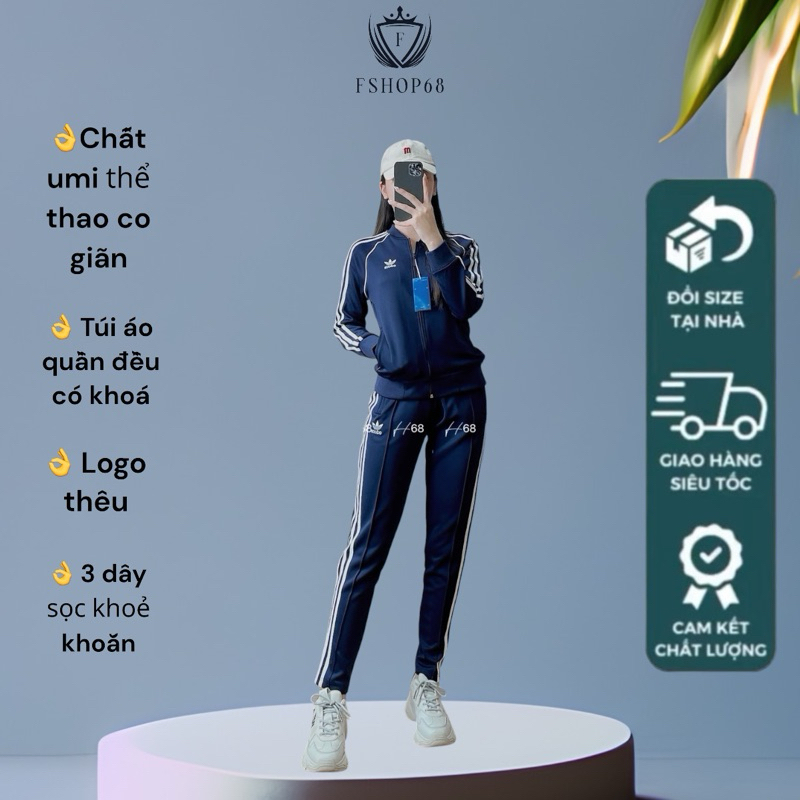 Bộ Thể Thao Nữ Adi cổ bomber BTWM3 Chất Nỉ Umi Hàng Đẹp Loại 1, túi ...