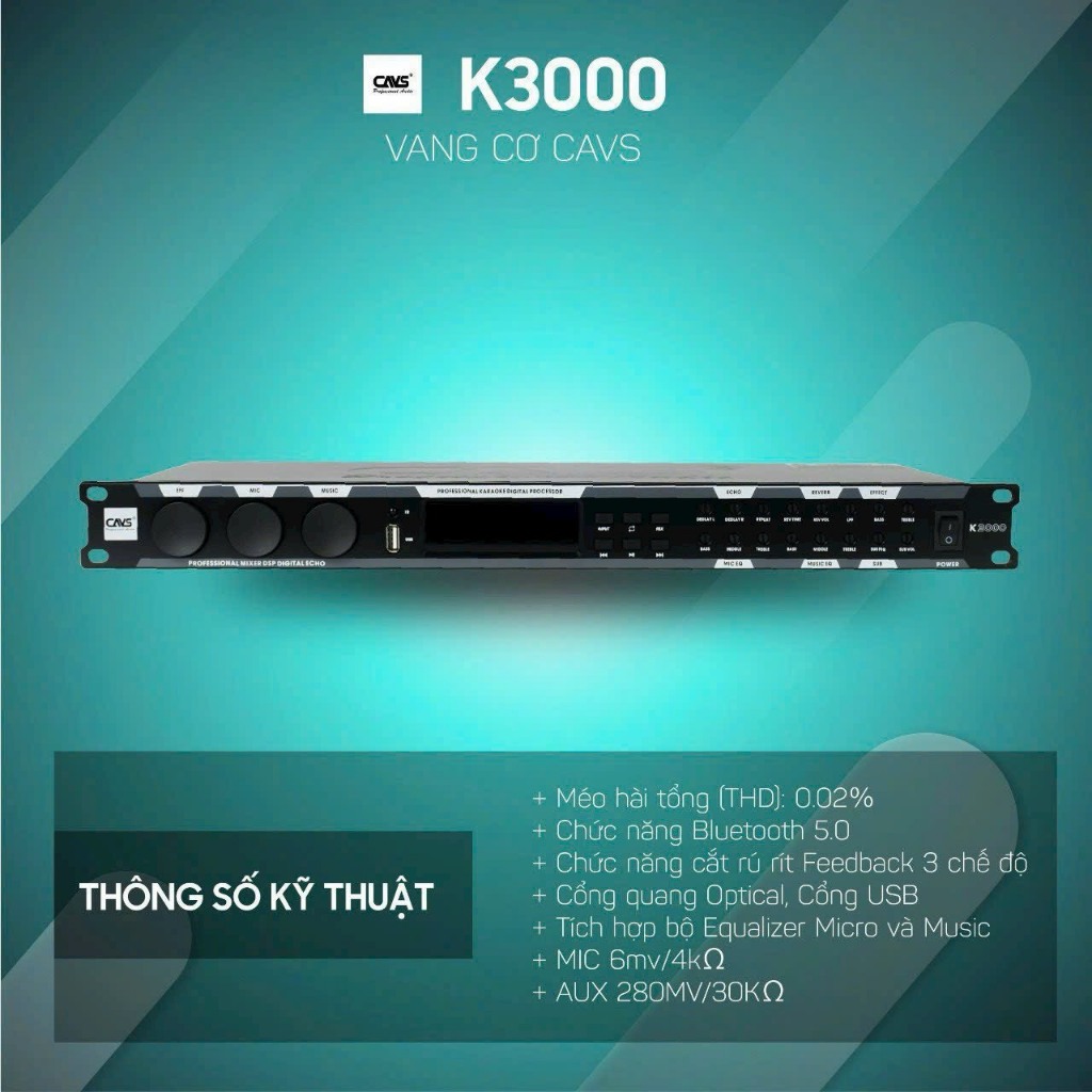 Vang Cơ Lai Số CAVS K3000 New 2024 - Hàng Chính Hãng, Reverd, Echo ...