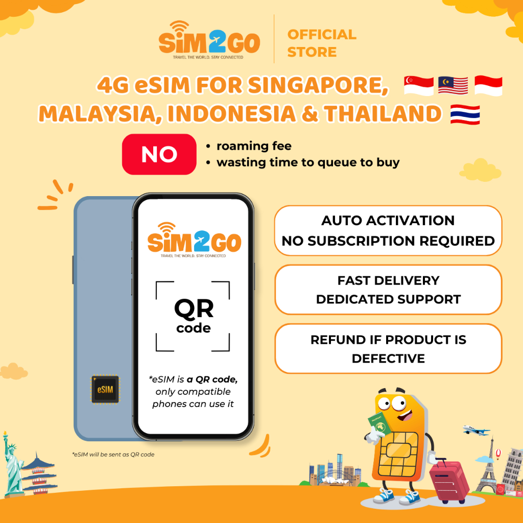 4G eSIM for Singapore, Malaysia, Indonesia & Thailand - Multi plans ...