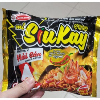 Mì ăn liền SiuKay vị hải sản gói 128g,mì siukay 7 cấp độ, mì bò, mì gà ...