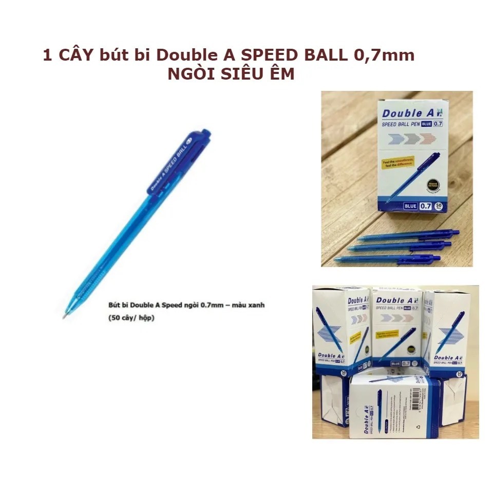 Bút bi double A,Combo 1 hộp 12 cây bút bi Alpine Double ngòi A 0.7mm ...