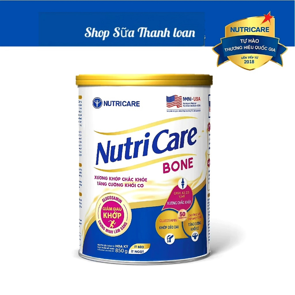[HSD T12-2026] COMBO 2 LON Sữa Bột Nutricare Bone 850g. | Shopee Việt Nam