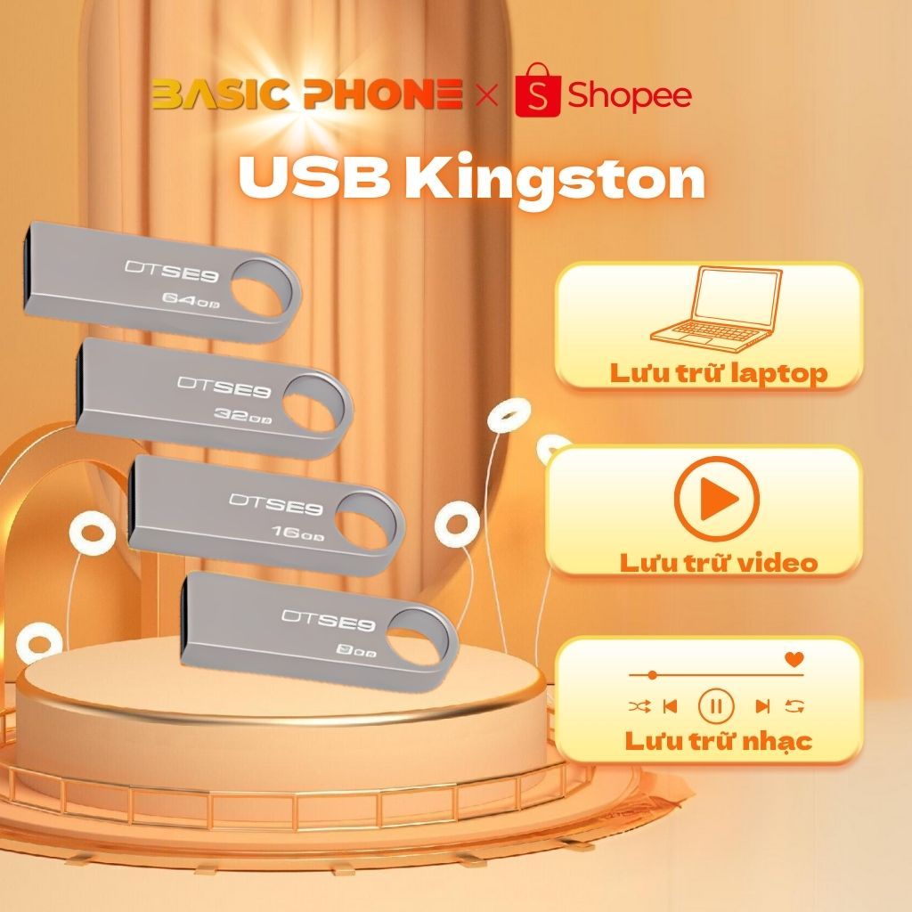 USB Kingston SE9 128GB/64Gb/32Gb/16Gb/8Gb/4Gb/2Gb [Hàng chất lượng ...