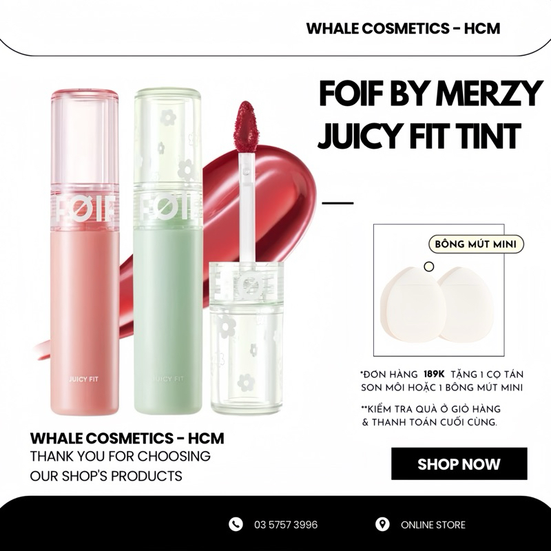 (FOIF BY MERZY) Son Tint Bóng Thuần Chay FOIF Juicy Fit Tint 3g ...