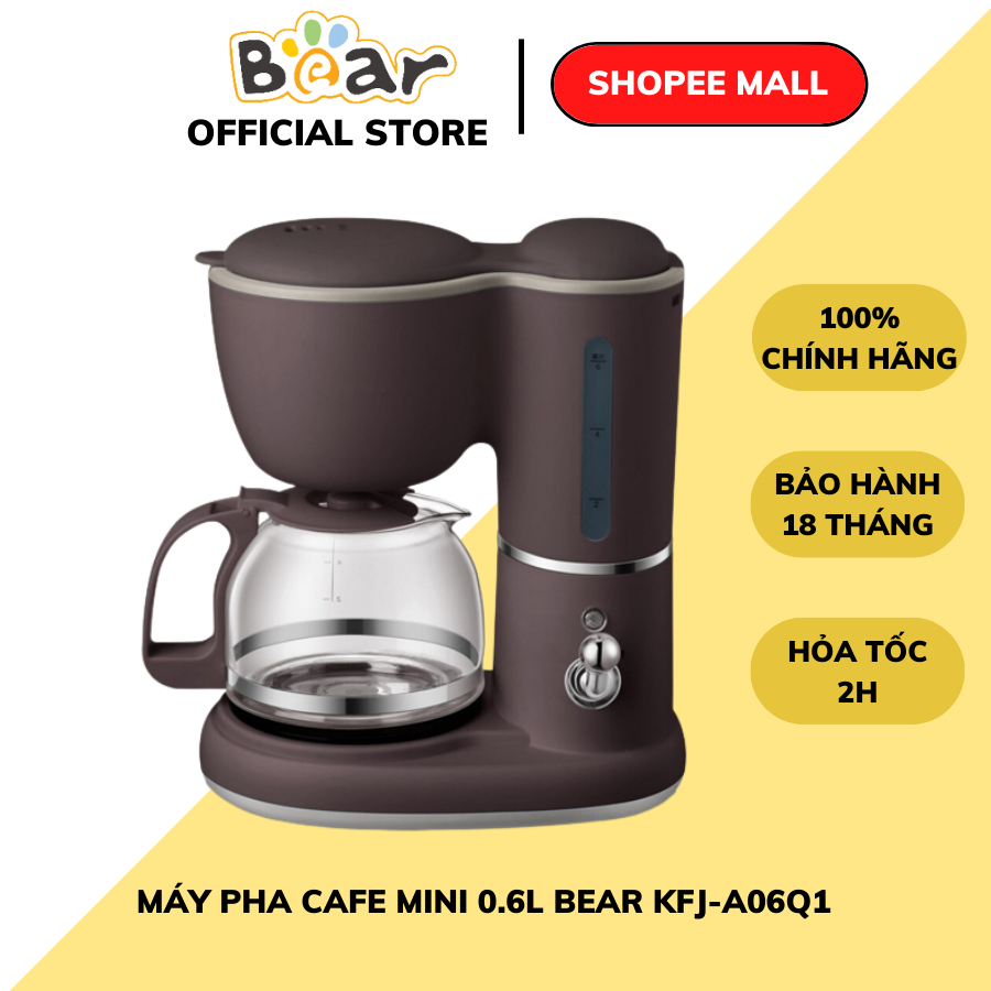 Máy pha cà phê mini tự động BEAR KFJ-A06K1 chính hãng, pha coffee Espresso cafe nguyên chất,BH ...