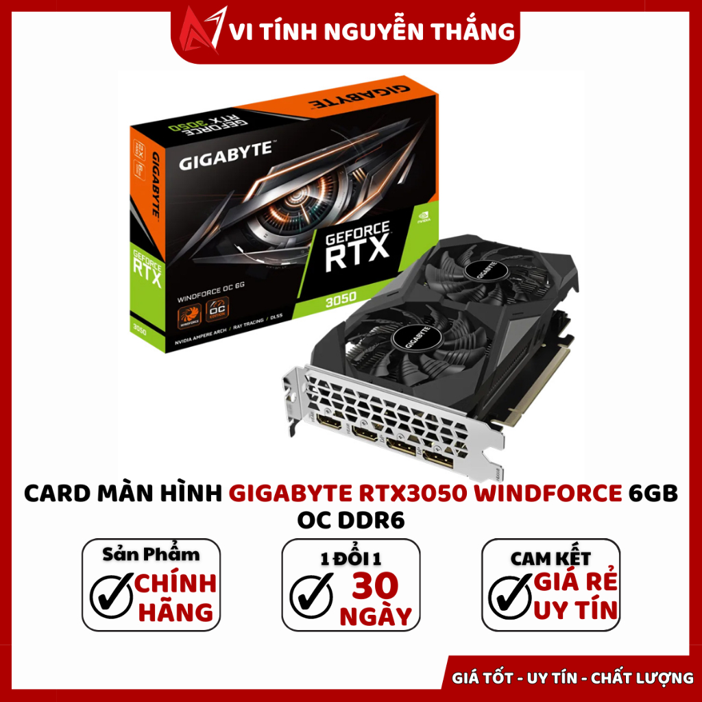[FULL VAT] VGA - CARD MÀN HÌNH GIGABYTE GeForce RTX 3050 WINDFORCE ...