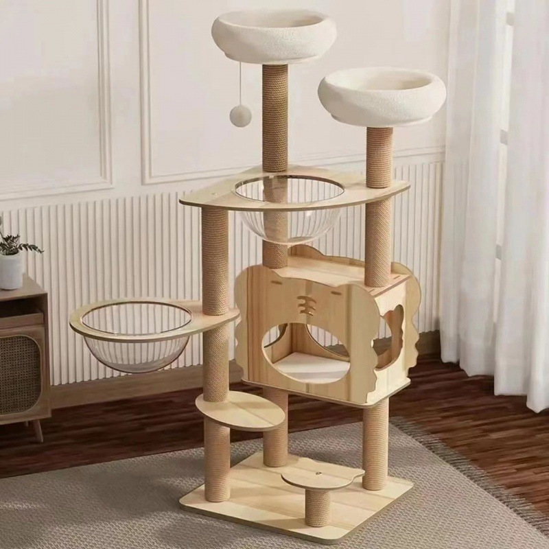 Nhà Gỗ Catree Nhà cây cho mèo leo trèo cào móng L09, đa dạng thiết kế ...