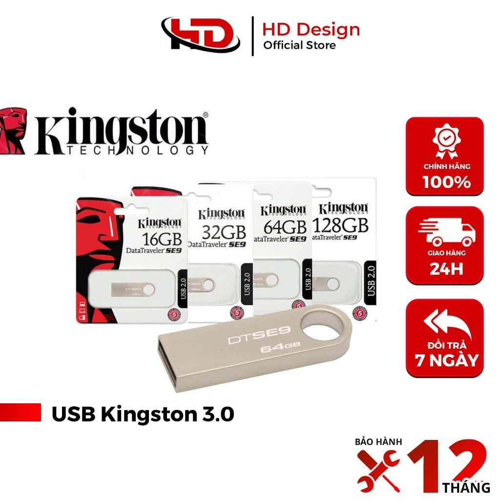 USB Kingston SE9 64g/32g/16g/8gb lưu trữ dữ liệu - Chính Hãng HD Design ...
