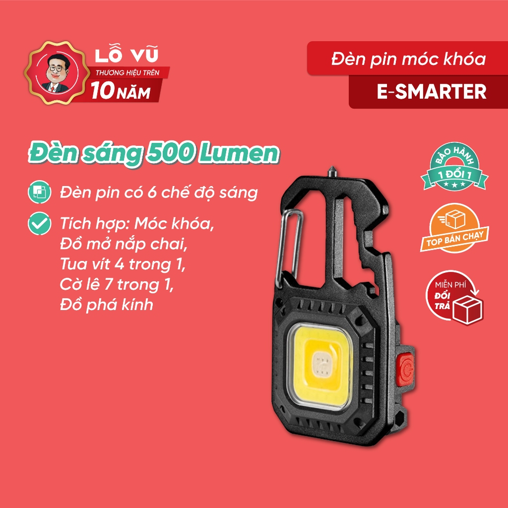 Đèn Pin Móc Khóa E－SMAR.TER, Đèn Pin đa năng tích hợp Đồ mở nắp chai ...