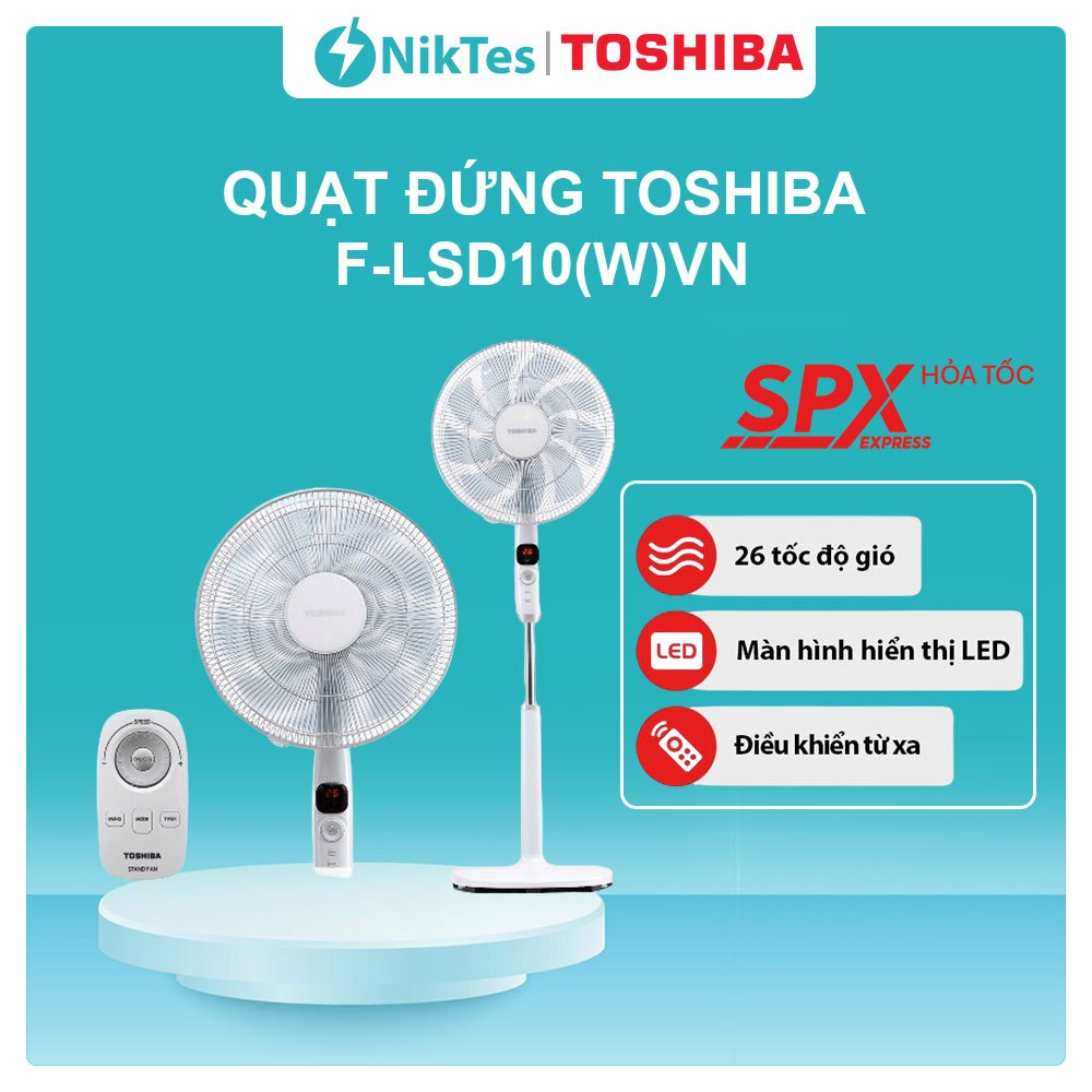 Quạt đứng Toshiba F-LSD10(W)VN - Chính hãng Toshiba Việt Nam - Bảo hành 12 tháng | Shopee Việt Nam