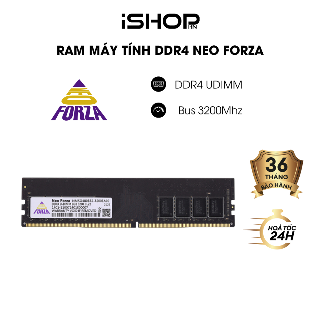 Ram máy tính DDR4 NEO FORZA DDR4 8GB/16GB Bus 3200Mhz | Chính hãng bảo ...